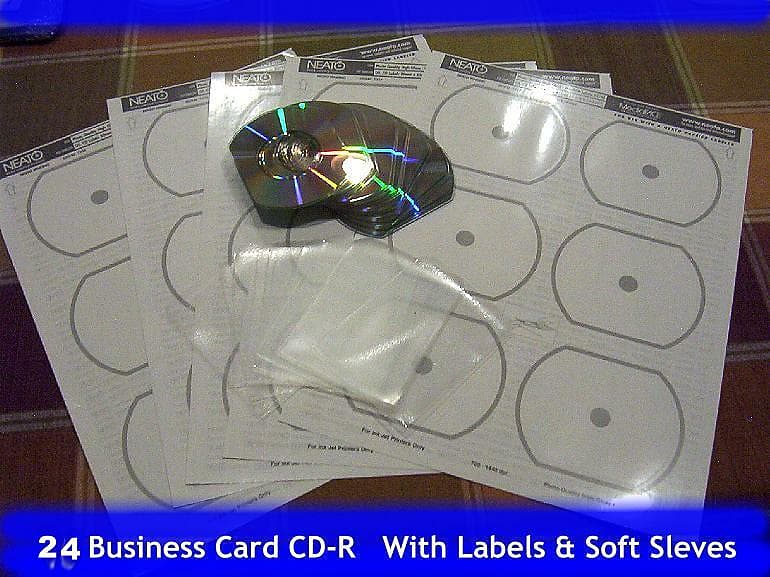 36 Business Card Blank CD-R Disks with Printable Labels & | Reverb