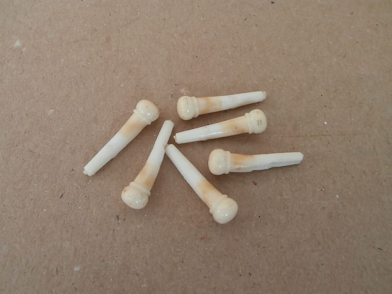 Set of Vintage 1960's Fender Acoustic Guitar Bridge Pins! | Reverb