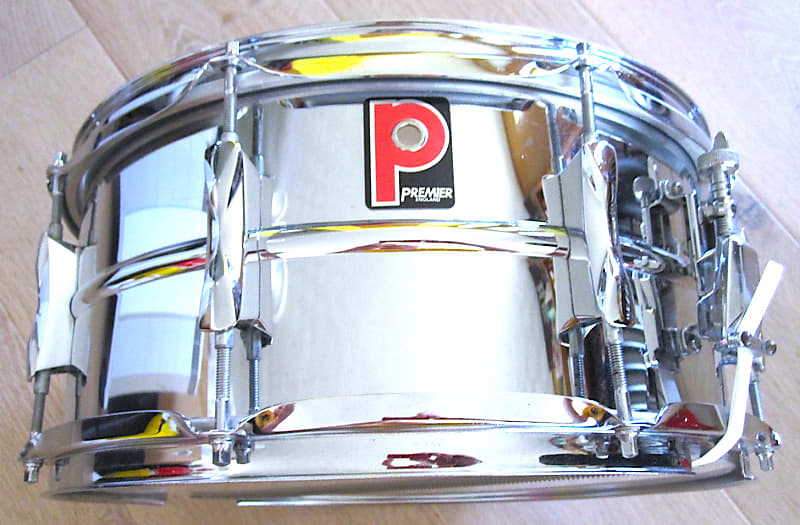 14" x 6.5" Premier Steel Shell Snare Drum - Vintage | Reverb