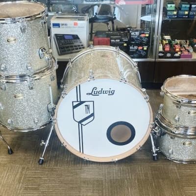 Ludwig 5 Piece-Silver Sparkle, All Maple Centennial Shell | Reverb