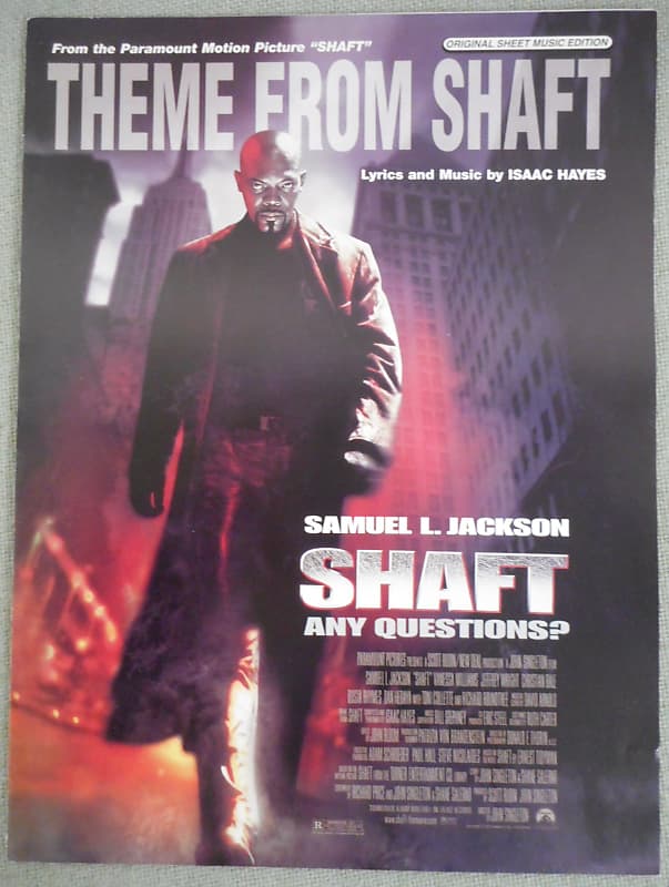 Isaac Hayes "Theme from Shaft" Sheet Music 2000 | Reverb