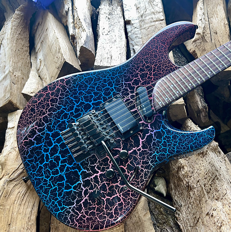 1st Year 1987 Washburn EC29 Spitfire II Rainbow Crackle | Reverb