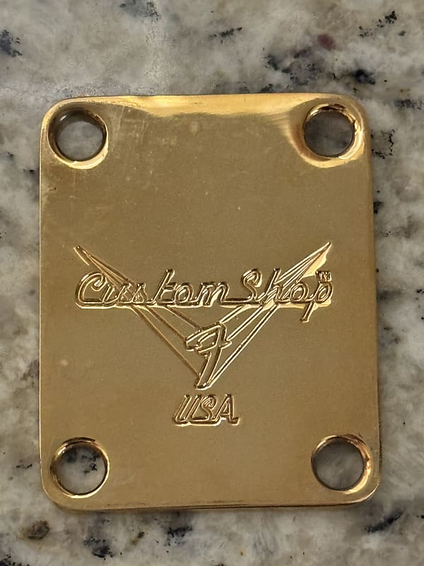 Fender Custom Shop Neck Plate - Gold | Reverb