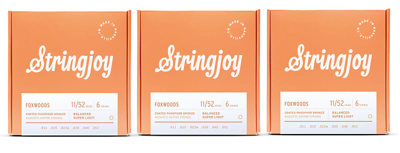 Stringjoy FW1152 Foxwoods Coated Acoustic Guitar String Set | Reverb