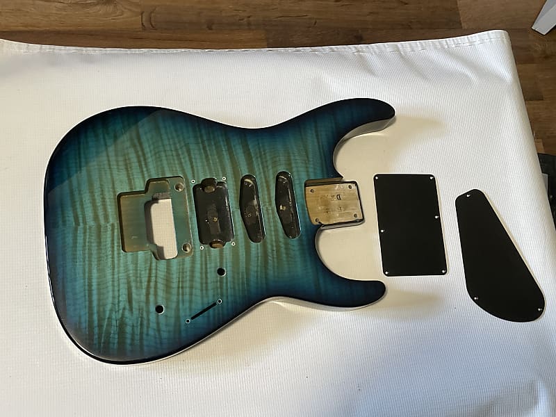 1997 Made in Japan Jackson Professional XL Dinky Blue Flame | Reverb