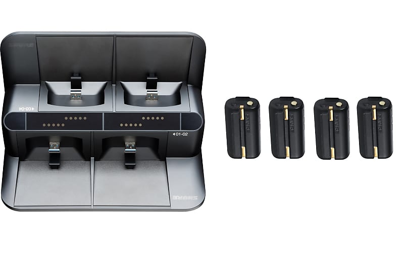 Shure SB900+SBC450-K 4x SB900B Batteries & SBC450 4-Bay | Reverb