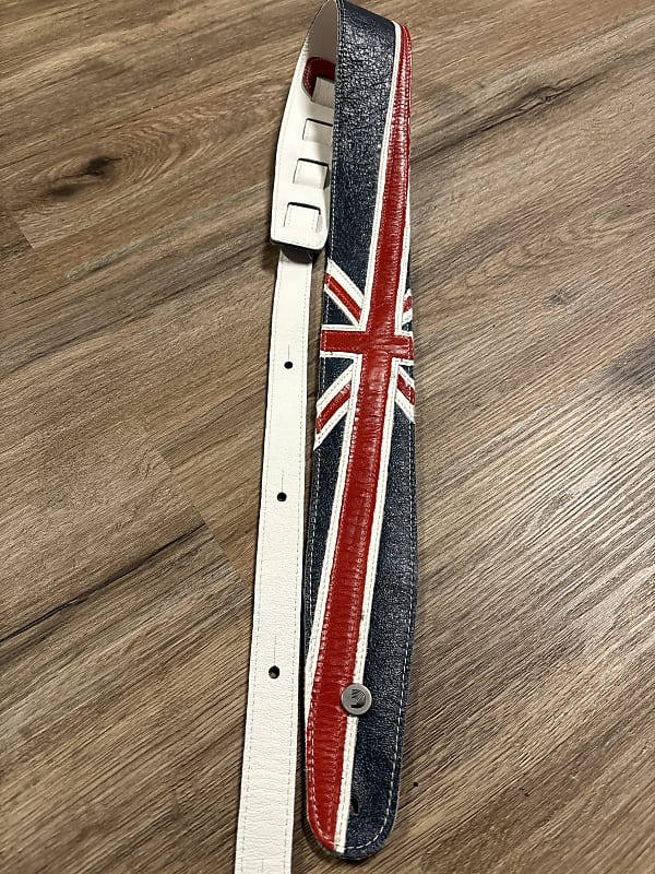 Dunlop Leather Union Jack Strap | Reverb