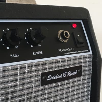 Vintage 1989 Rare Fender Sidekick Reverb Original Black Tolex | Reverb