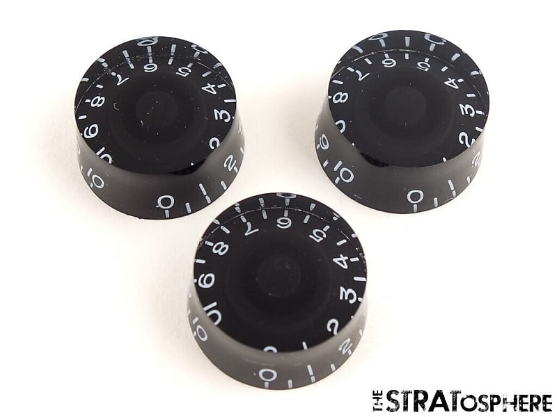3 Epiphone Explorer GUITAR CONTROL KNOBS Guitar Parts Black | Reverb