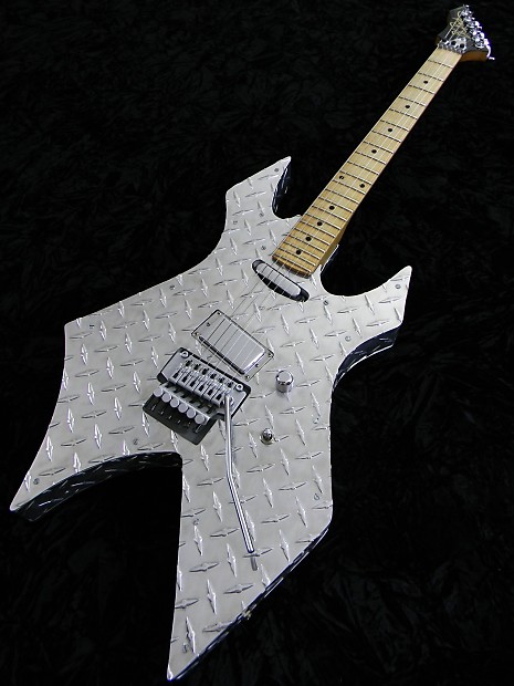 BC RICH USA Warslinger Warlock Custom Metal Diamond Plate | Reverb