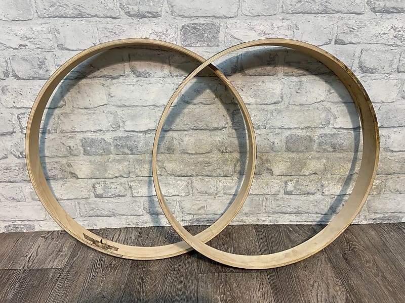 Natal Arcadia Bass Drum 20" Wooden Hoops Rims Hardware | Reverb