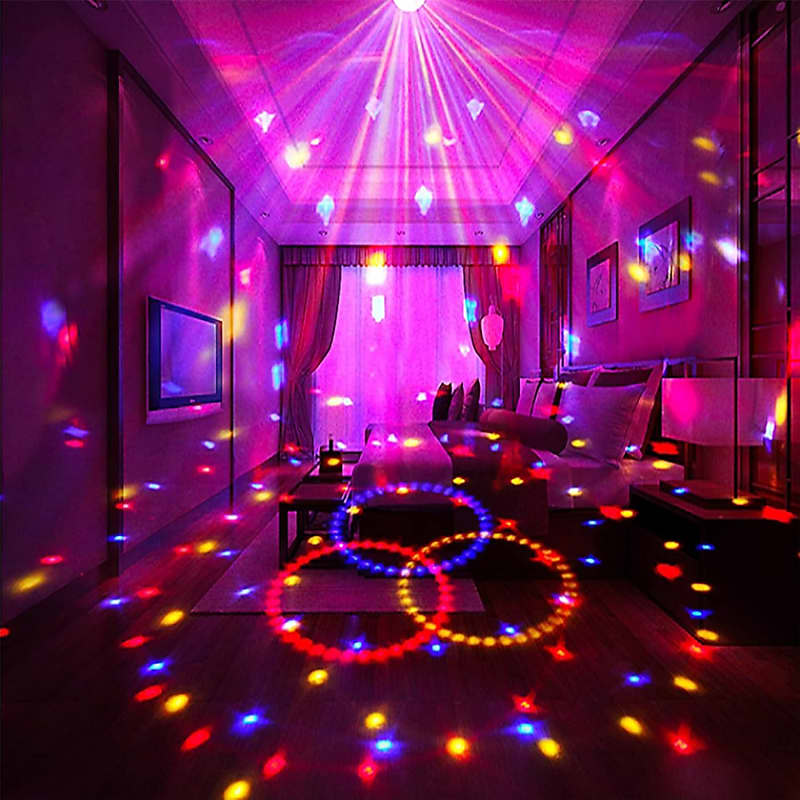 Sound Activated Disco Ball Party Lights Rgb Dj Lighting, | Reverb