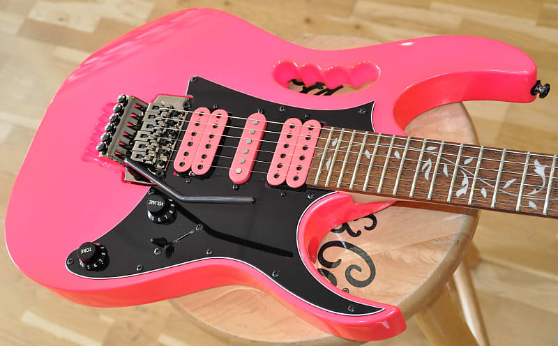 Ibanez JEMJR-SPPK JEM Junior Pink Steve Vai Signature | Reverb