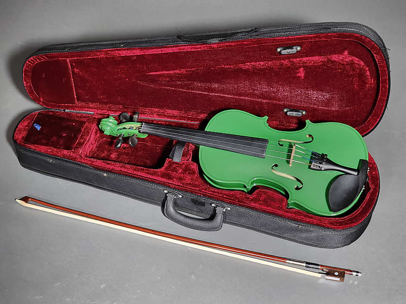No Name 4/4 Metallic Green Violin 2020's - with Case and Bow | Reverb