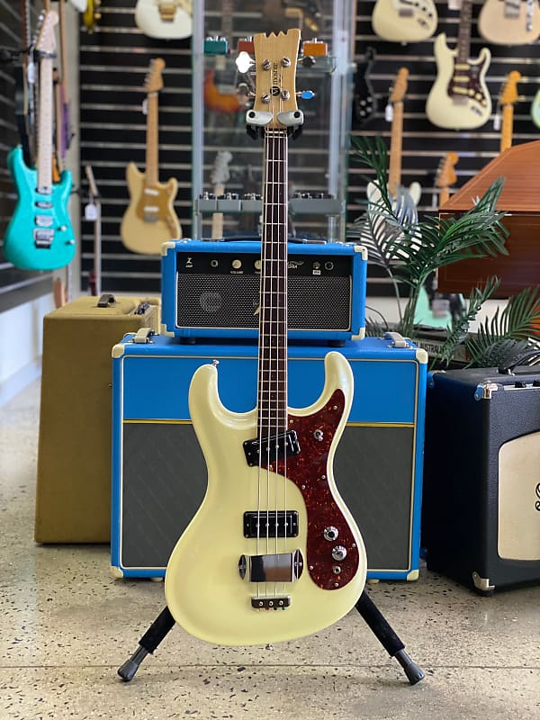 Mosrite '65 RI MKI Bass White w/case ***Pre Loved*** | Reverb