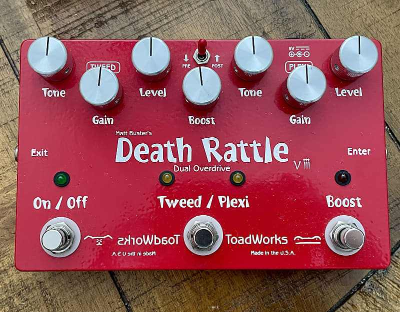 Toadworks Death Rattle v3 overdrive - Red | Reverb