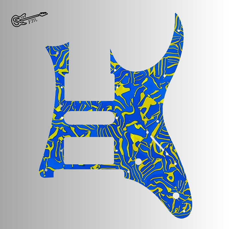 Blue Pearl Shell Ibanez RG 3550 MZ Style Pickguard-Blue Pearl | Reverb