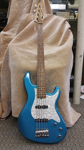Fernandes Retrospect 5 String Bass Guitar in Metallic Sky | Reverb