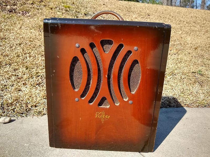 Vintage 1940's Kay Tube Amplifier - Solid Wood Sunburst | Reverb UK