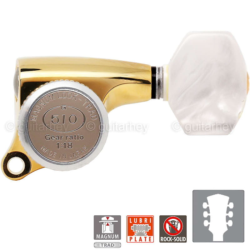 NEW Gotoh SGS510Z-P7 MGT L3+R3 Set Mini LOCKING Tuners 1:18 | Reverb
