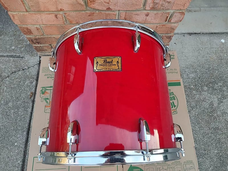 Pearl Masters Custom Maple 90's - Sequoia Red 16" x 14" Tom | Reverb