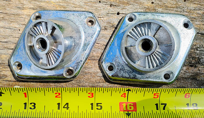 2x 80's Rogers R-380 Bass Drum Spur Brackets (#2/2) | Reverb