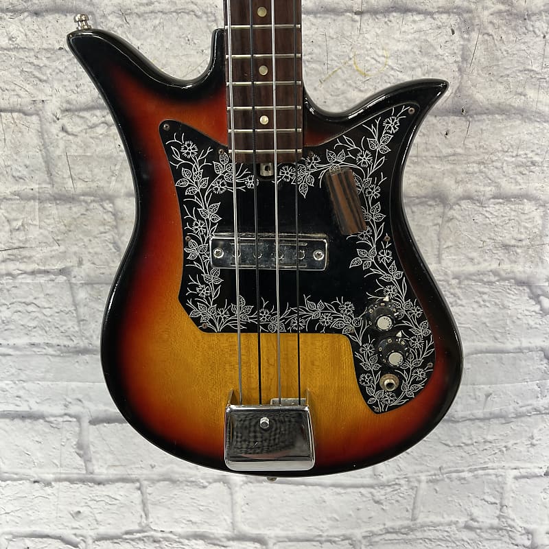 Teisco EB-110 Tulip 4 String Bass Guitar 1960's MIJ Japan 30" | Reverb