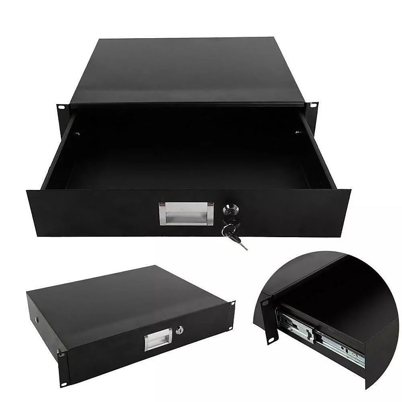 19 Inch Rack Mount 2U Steel Plate Dj Drawer Equipment Cabinet | Reverb