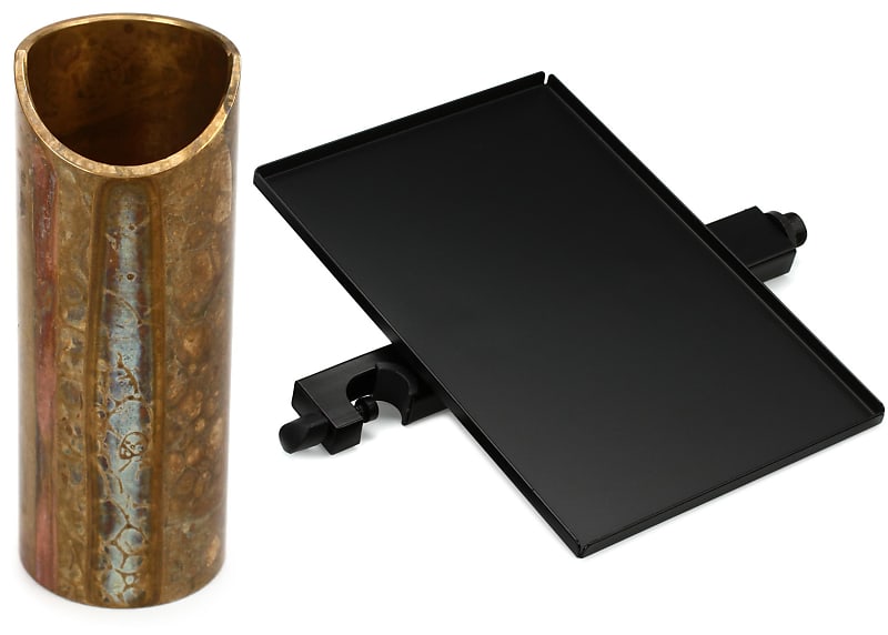 The Rock Slide Aged Brass Slide - Medium Bundle with On-Stage | Reverb