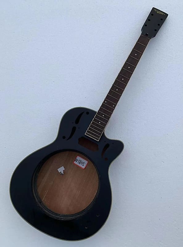 Black Electric Dobro Guitar Body with Maple Neck and Roswood | Reverb