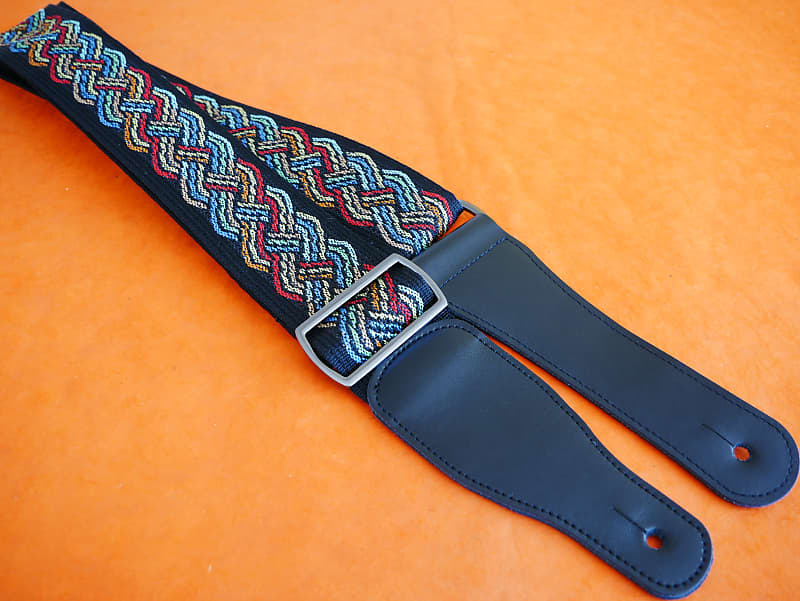 Jacquard Nylon Guitar Bass Strap Rainbow Braid | Reverb