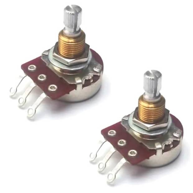 Bourns 500K Audio Taper Guitar Pots (2) Fine Spline | Reverb