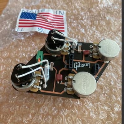 Gibson Les Paul PCB quick connect 2 push pull pots | Reverb