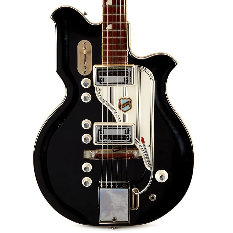 Vintage National Val-Pro Newport 88 Raven Black 1965 | Reverb