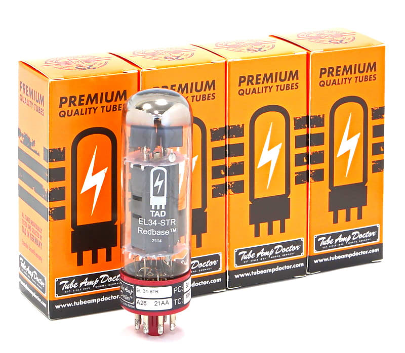 TAD EL34 EL34-STR 6CA7 REDBASE PREMIUM MATCHED QUAD SELECTED | Reverb