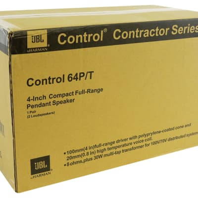 (4) JBL Control 64P/T 4" 30w Commercial 70v Black Pendant | Reverb