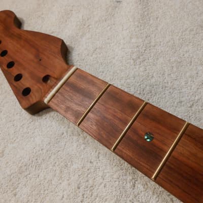 Freestone Guitars Figured Bubinga Stratocaster Neck 2022, | Reverb