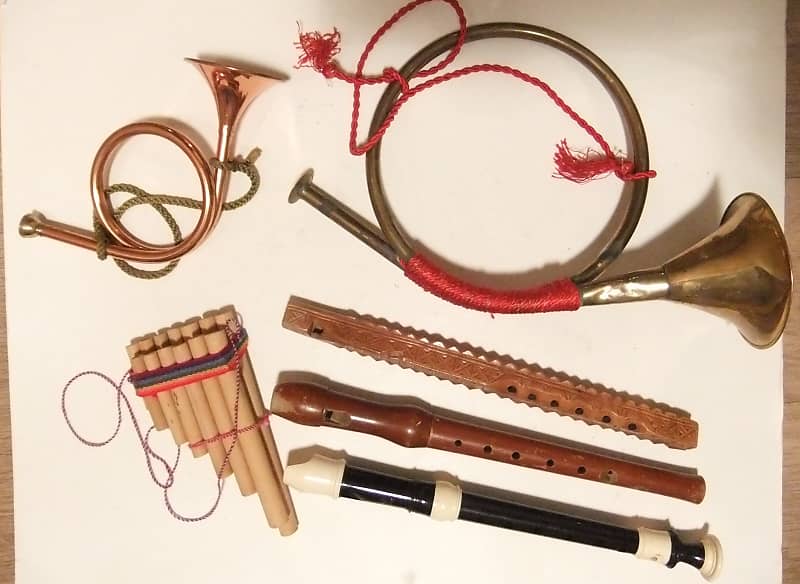 JOBLOT OF VINTAGE WIND INSTRUMENTS, BRASS, COPPER, | Reverb UK