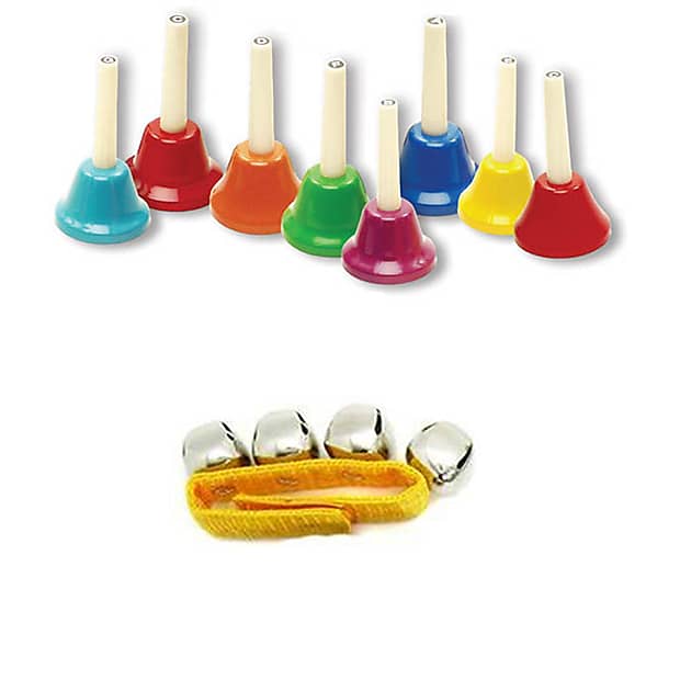 8 Note Handbell Set with Yellow Wrist Bell | Reverb UK