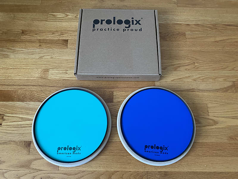 SET of 2 PROLOGIX PRACTICE PADS: 12-inch Green Logix & Blue | Reverb