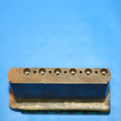 Vintage 1970s Schecter Brass Stratocaster Bridge | Reverb