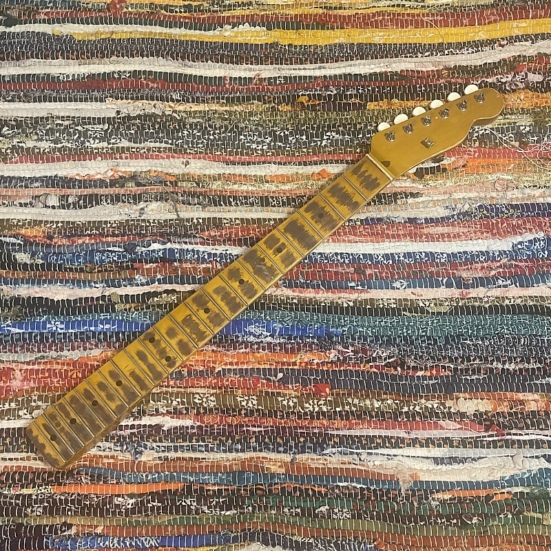 Heavy Relic Amber Maple Telecaster Neck - Nitro | Reverb