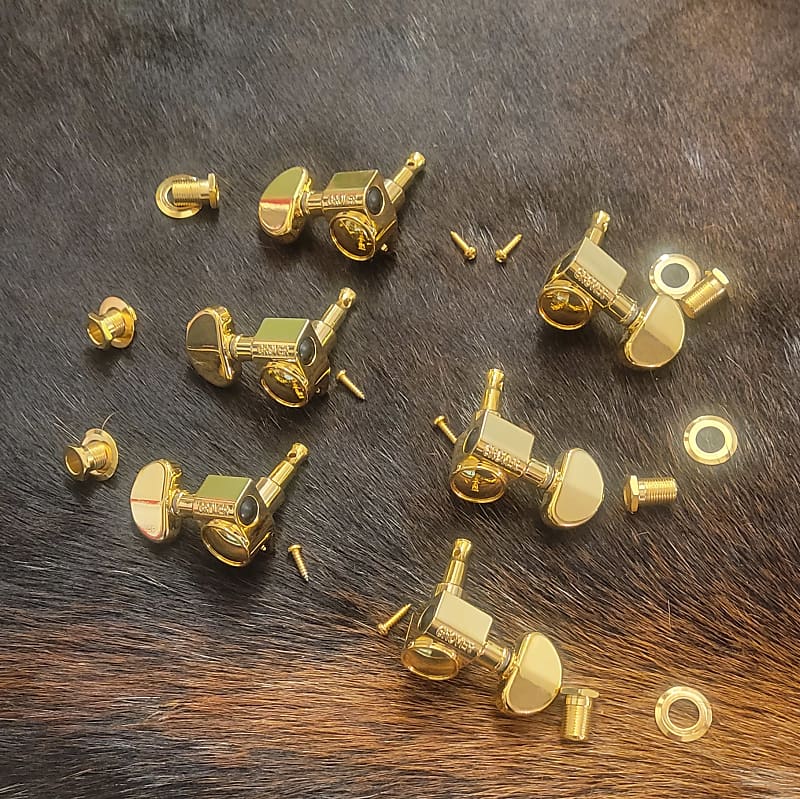 Grover Rotomatic 3x3 tuning keys 18:1 - Gold | Reverb