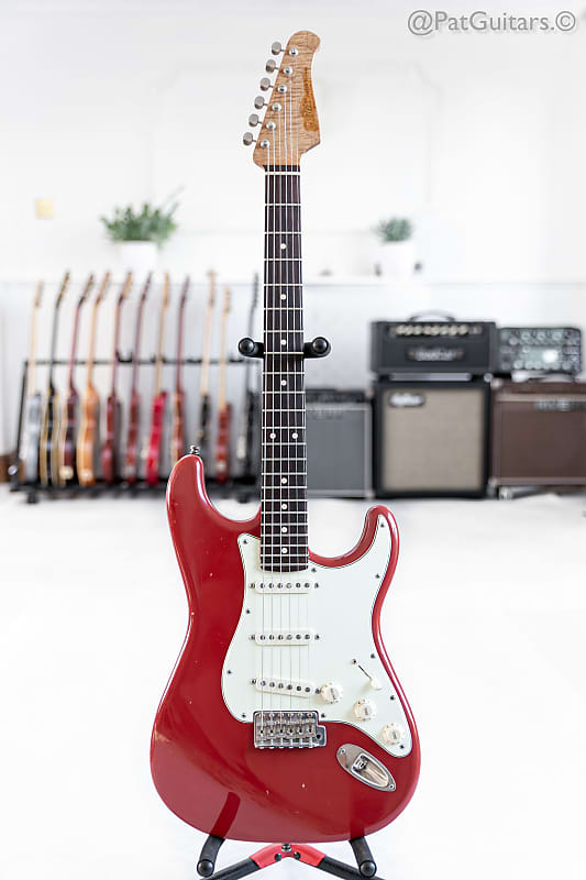 2017 Xotic XSC-1 Stratocaster in aged Dakota Red 7.3lbs | Reverb