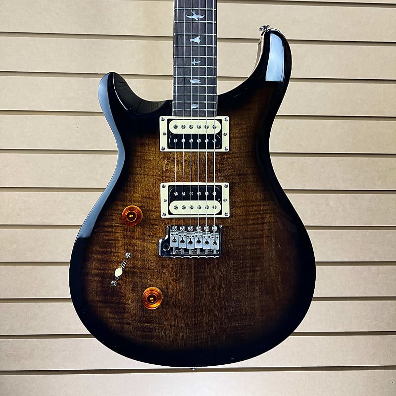 PRS SE Custom 24 Left-handed Electric Guitar - Black Gold | Reverb