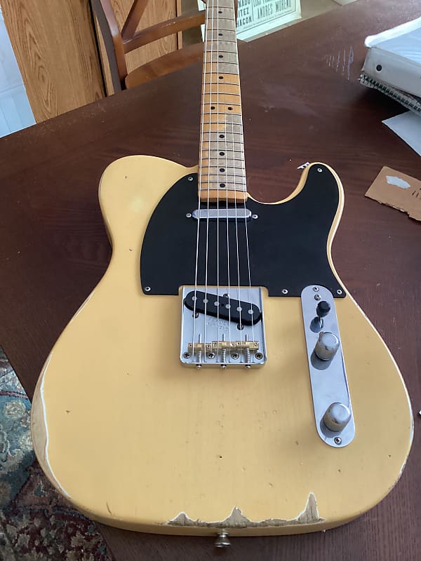 Fender Road worn telecaster - Yellow | Reverb