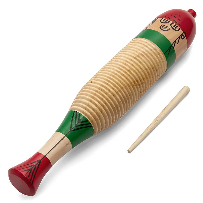 Gui7-Nt Wooden Fish Guiro With Wooden Scraper/Beater - | Reverb UK