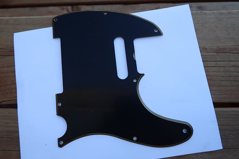 Fender telecaster 8 hole 1959 thru 1979 5 Ply Black tele | Reverb