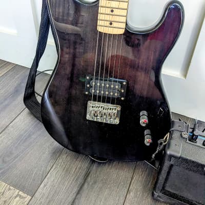 Rise by Sawtooth Black Strat-Style Single Humbucker Guitar | Reverb
