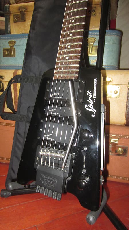 ~1984 Steinberger Spirit Headless Guitar Black with Original | Reverb